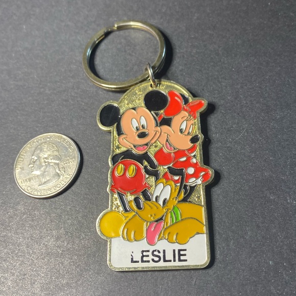 Disney | Other | Disneyland Keychain With Leslie Featuring Mickey And ...